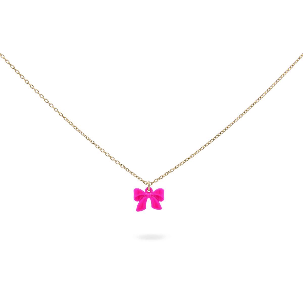 Neon Pink Bow Choker Candy Bow Rue des Mille Rue des Mille