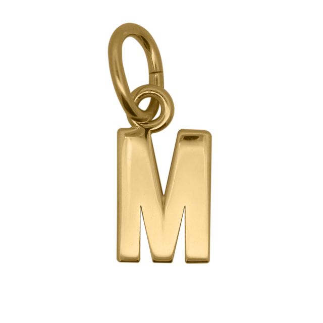 925 Silver Letter M Charm – Customizable | Rue des Mille