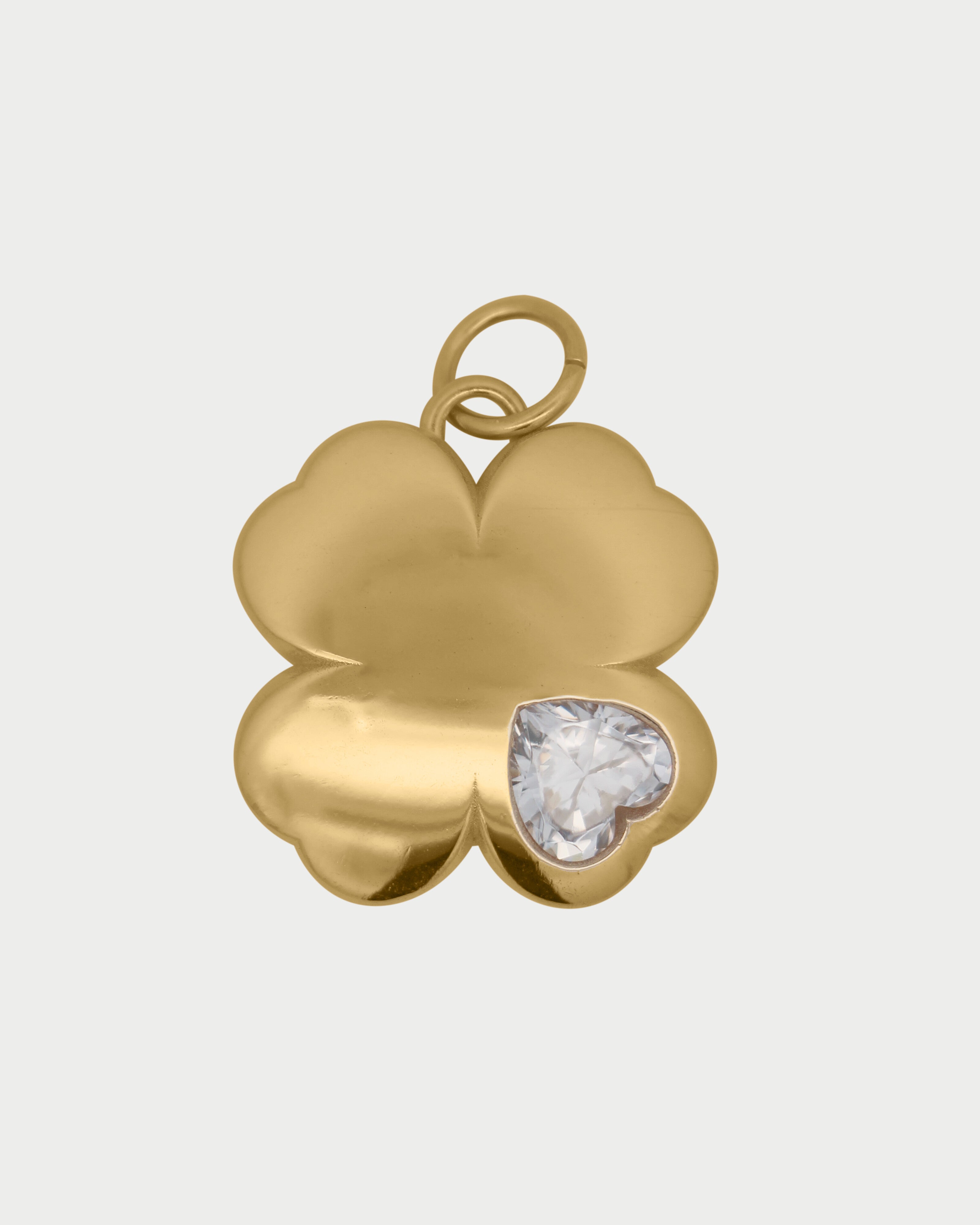 Charm Trébol de Cuatro Hojas XL – Plata 925 y Oro de 18 Kt | Rue des Mille